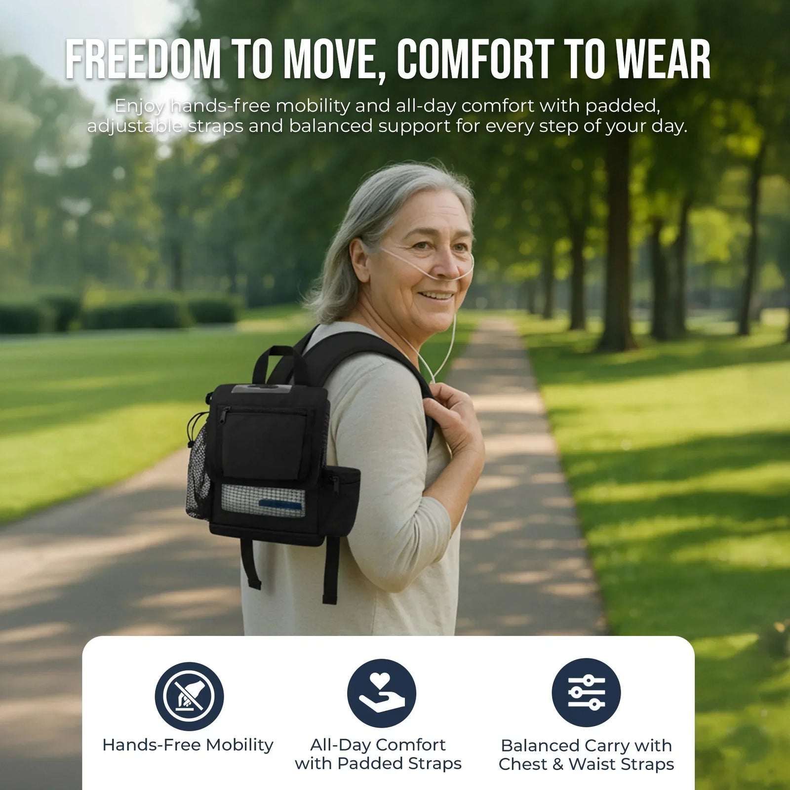Inogen Rove 6 Backpack – Ultra Lightweight Oxygen Backpack with Zipper