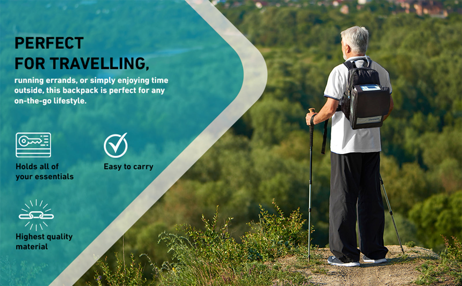 Inogen One G5 & Inogen Rove 6 Lightweight backpack with storage: Room