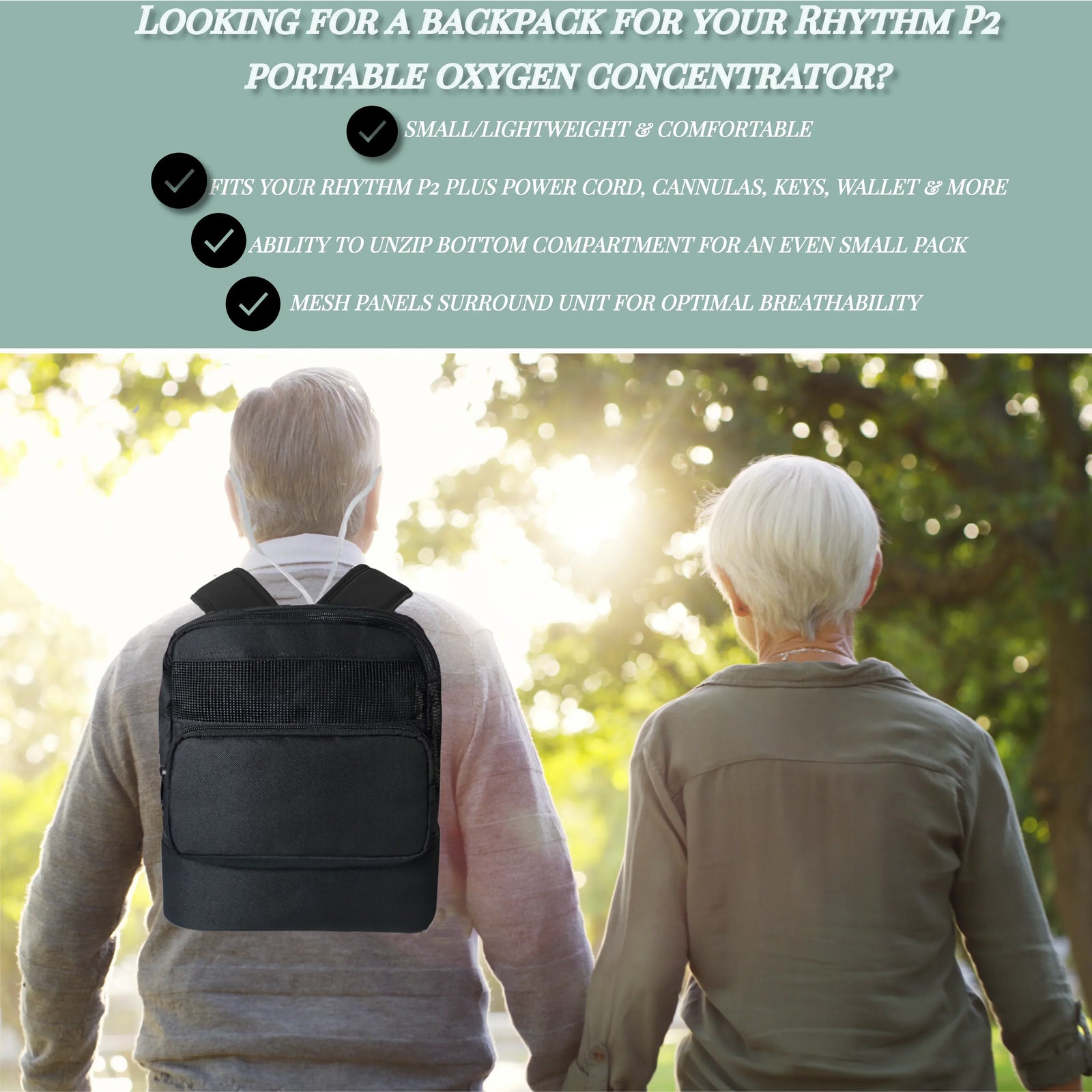The Rhythm Healthcare P2 Backpack by o2totes w/storage & charge inside
